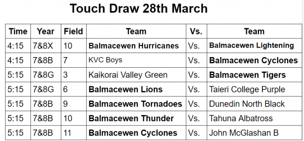 Touch » Balmacewen Intermediate